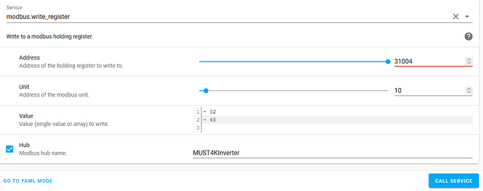 Using Modbus RTU over TCP to change settings of MUST brand Split Phase ...