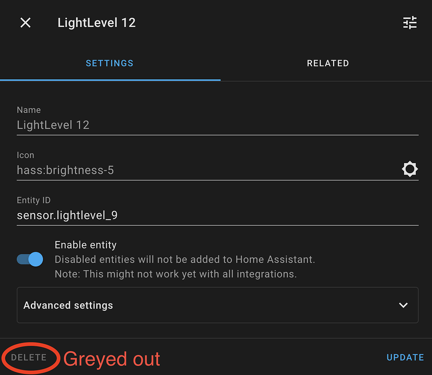 Cant Remove Entities Configuration Home Assistant Community