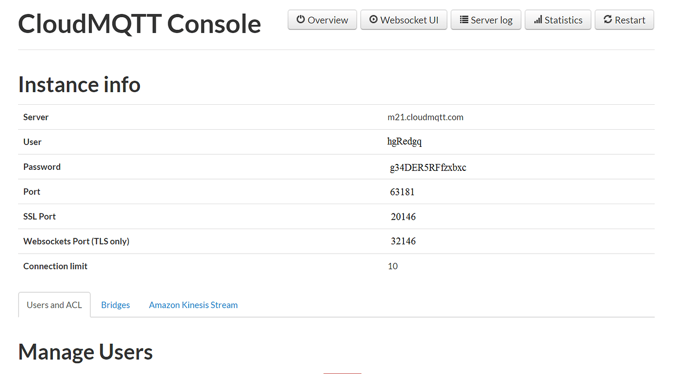 Mosquitto, CloudMQTT Console, CloudMQTT Bridge & Manage Users - Configuration - Home Assistant ...