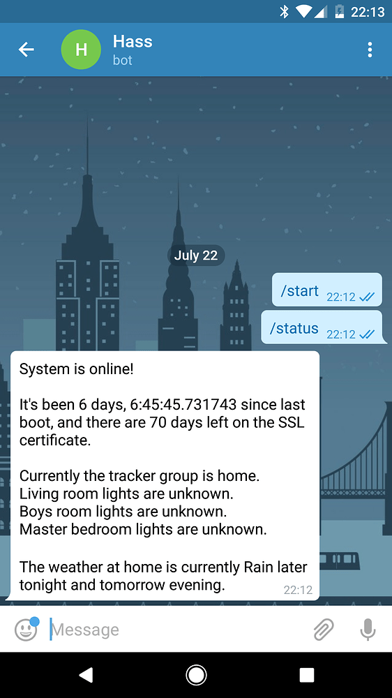 Can not get telegram output into second line - Configuration - Home ...