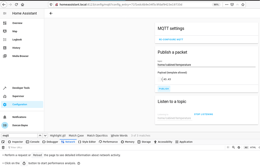 Configuring an MQTT topic as a temperature sensor - Configuration ...