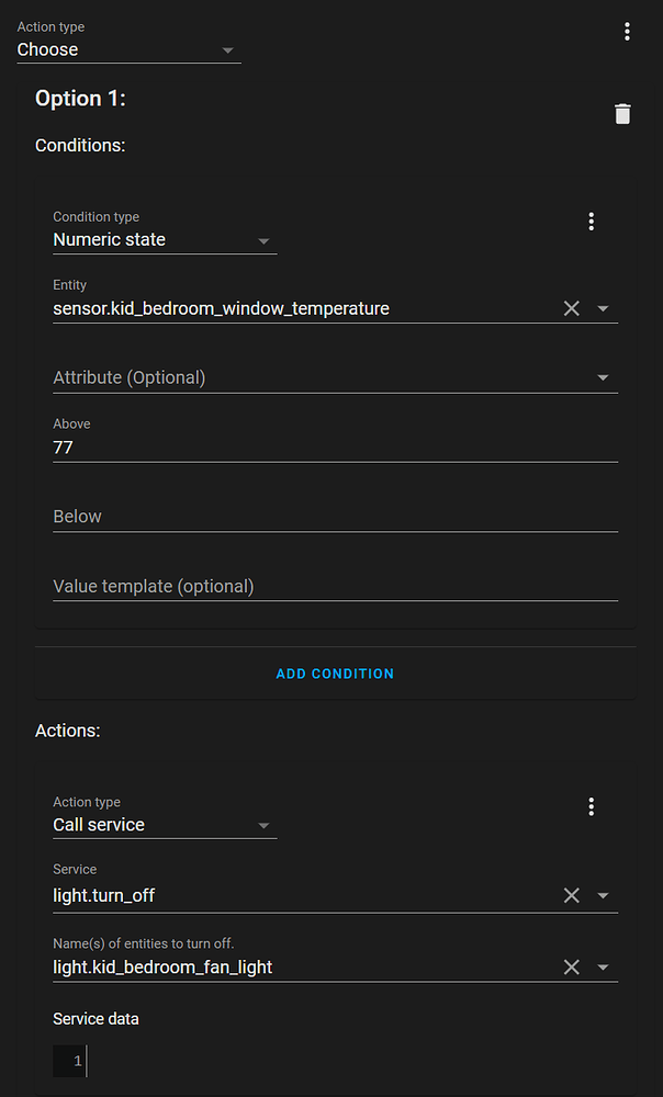 How to write a single automation for low/high temp triggers with different actions ...