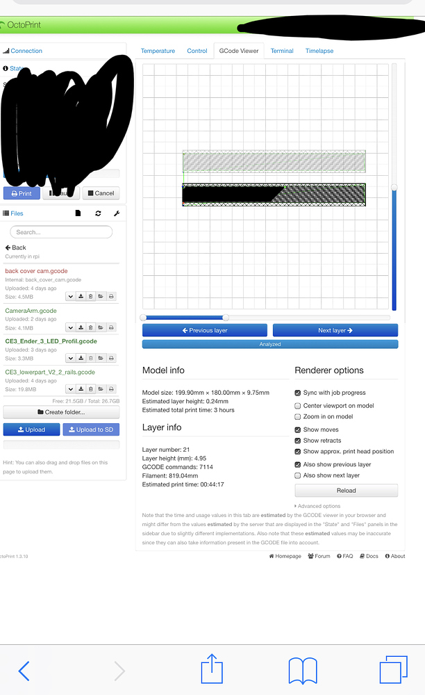 Gcode viewer octoprint intergration - Configuration - Home Assistant ...