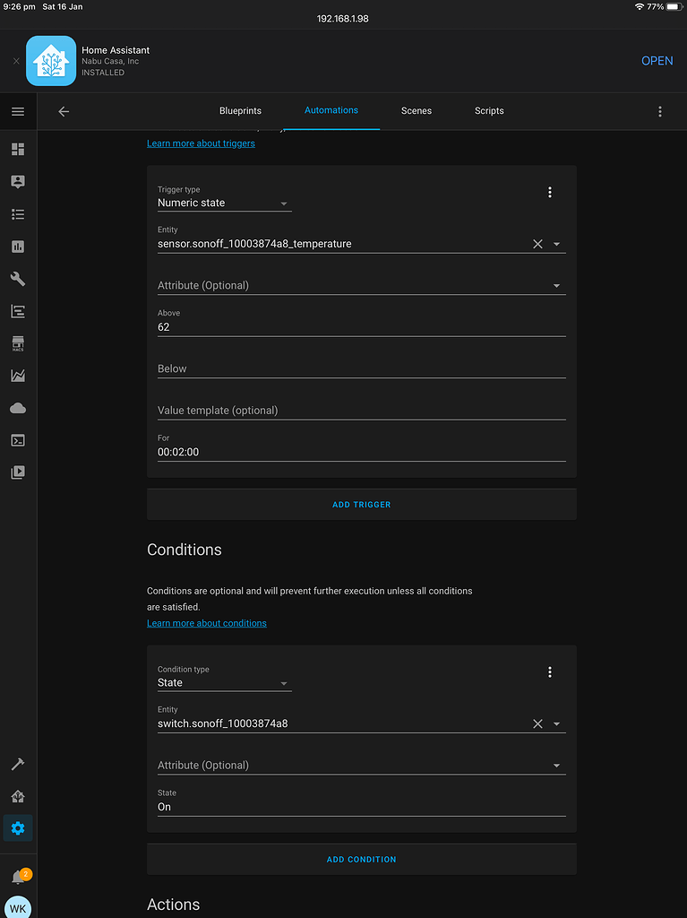 Temperature Automation Not Triggering Configuration Home Assistant Community