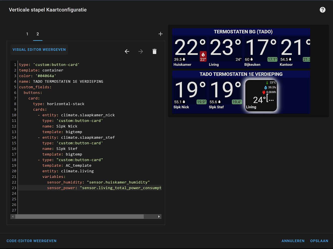 Compact climate button using a custom button card - Lovelace & Frontend ...