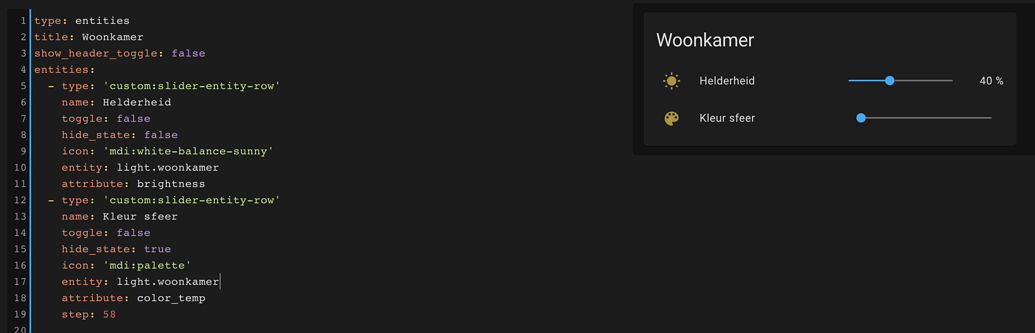 Brightness 'slider-entity-row' for 'ON' lights only - Frontend - Home ...