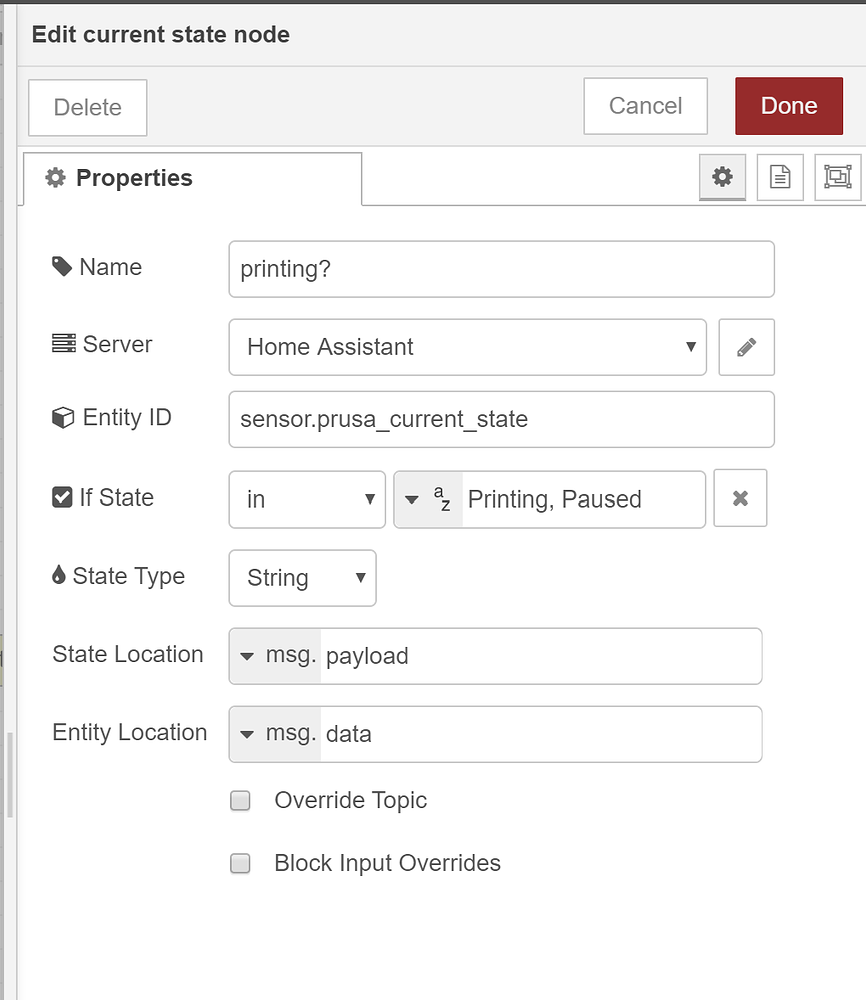 Current State node - If-Statement "in" - Node-RED - Home Assistant ...
