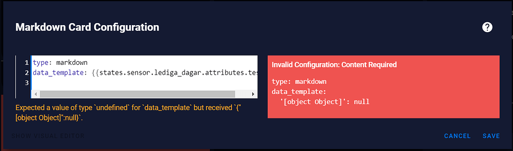 Markdown card attribute of entity - Frontend - Home Assistant Community