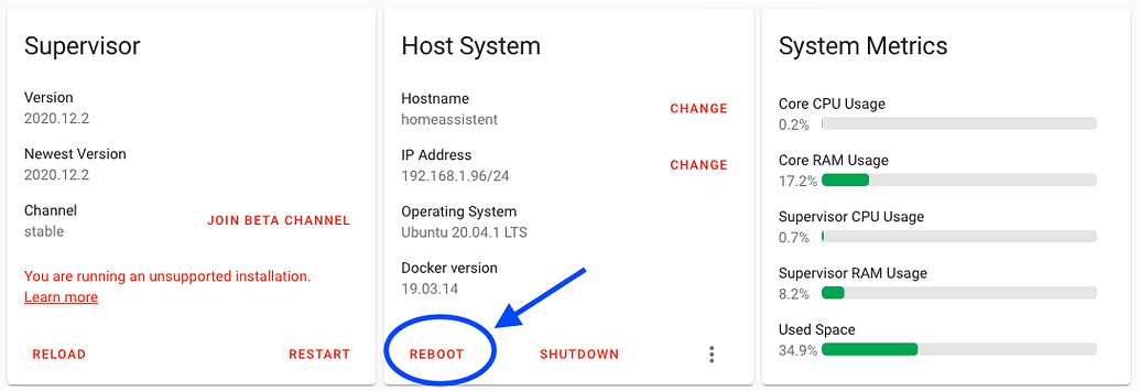 Restart HA - Home Assistant OS - Home Assistant Community