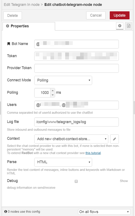 Help with Telegram Redbot - Node-RED - Home Assistant Community