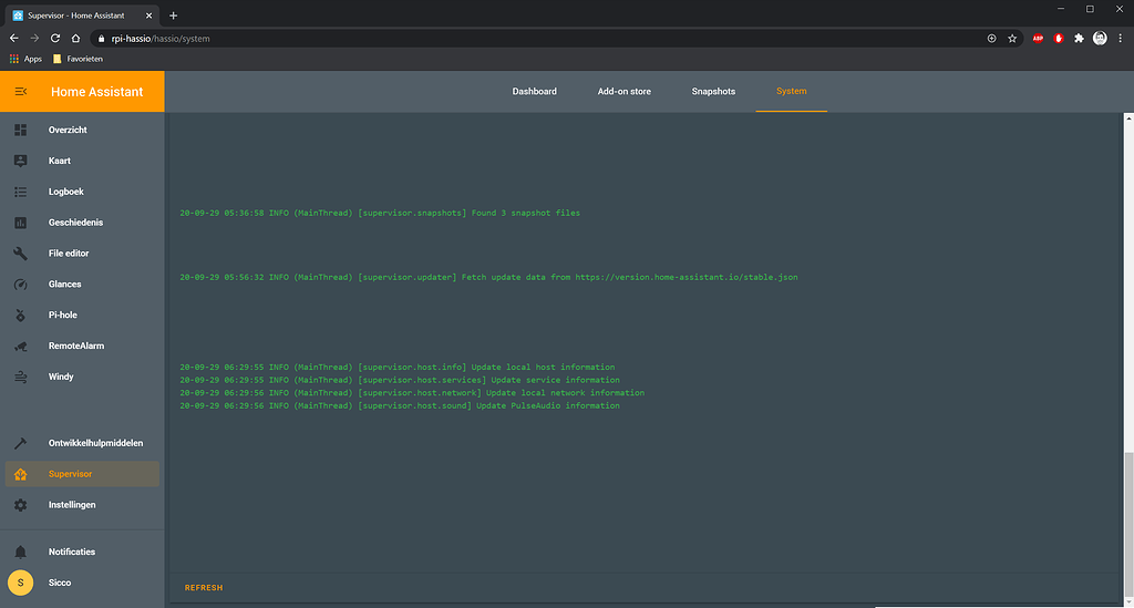 Supervisor Log In Home Assistant Empty Lines Configuration Home