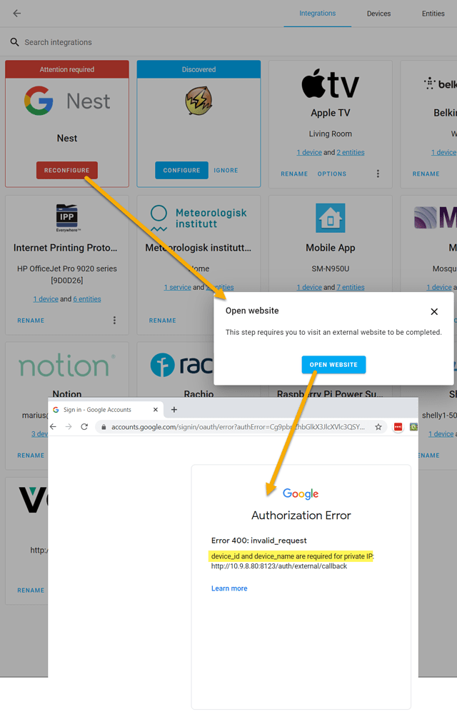 Nest Authentication Error In Logs Configuration Home Assistant Community