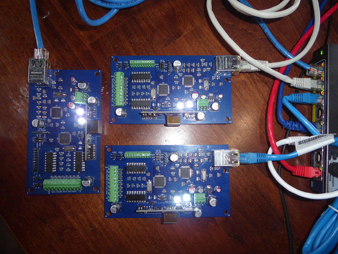 Custom Atmega 1284 Board With 8 Opto-Isolated Inputs, 8 A/D I/O, SPI, I2C, 2xUART, W5100 ...
