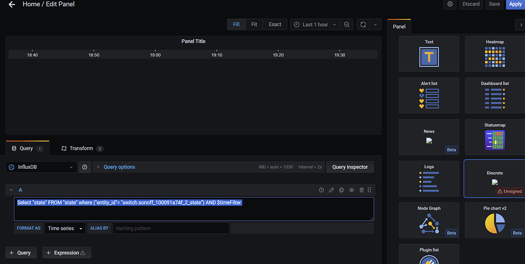 Grafana State Query Third Party Integrations Home Assistant Community