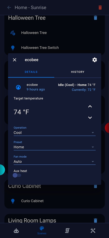 Ecobee Failed To Call Service Scene Target Temp High Error Configuration Home Assistant