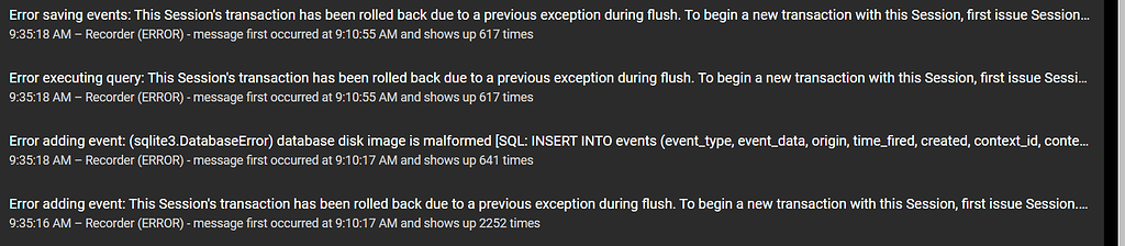 Issue with 113, and issues downgrading from 113 to 111 - Configuration - Home Assistant Community