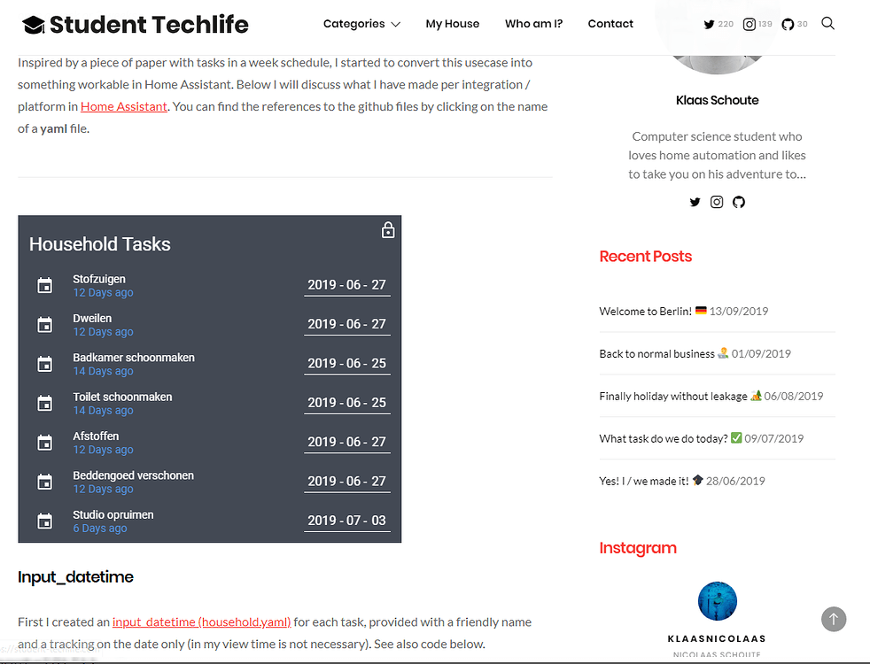 Track your household tasks - Share your Projects! - Home Assistant ...