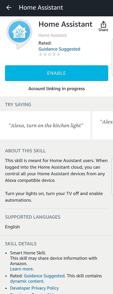 Amazon Alexa Smart home skills Home Assistant - Configuration - Home ...
