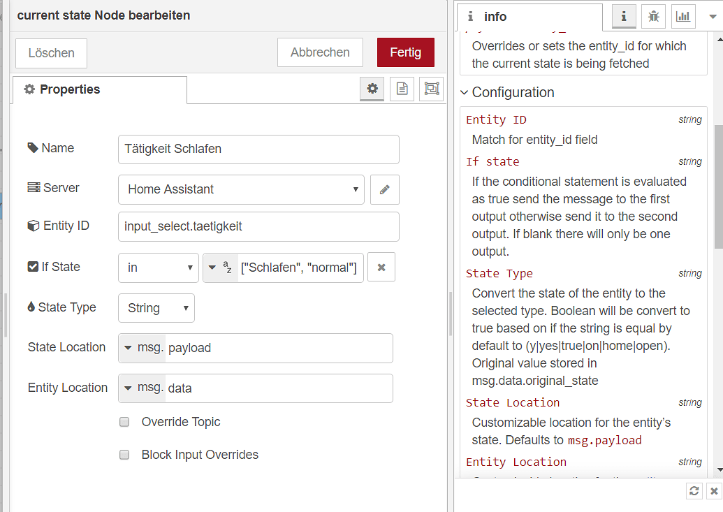 Current State node - If-Statement "in" - Node-RED - Home Assistant ...