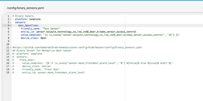 Separate Binary Sensor Yaml Error Configuration Home Assistant 
