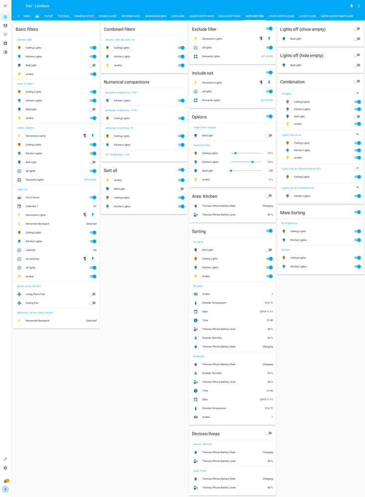 🔹 Auto-entities - Automatically fill cards with entities - Dashboards ...
