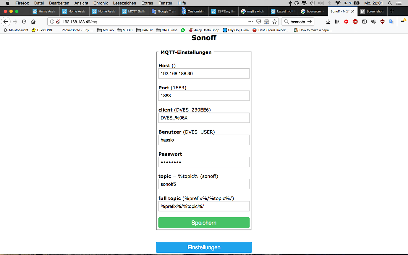 Esp8266 01 Mqtt 3 Switches With Tasmota Firmware Mqtt Home