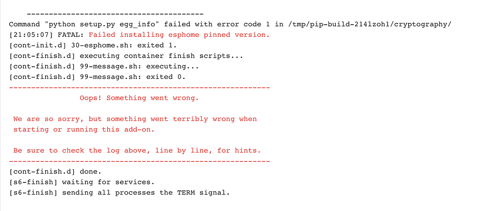 Esphome Is Not Starting After Updating To Ha 2020 12 Home Assistant