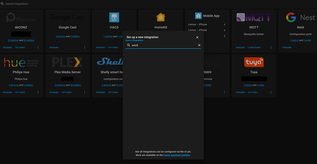 Can't find Asuswrt integration - Configuration - Home Assistant Community