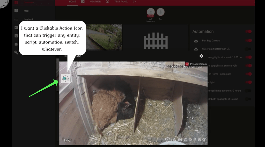 How to add a button overlay to video camera screen? - with example ...