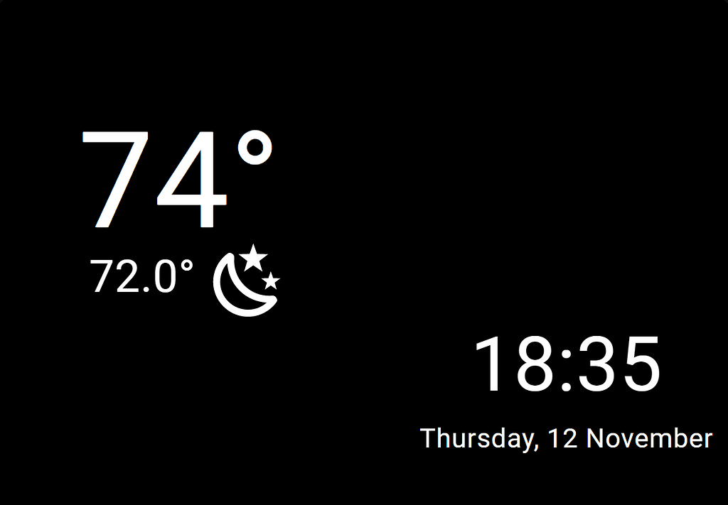 Minimalistic Screensaver For Wall Mounted Panel - Dashboards & Frontend ...