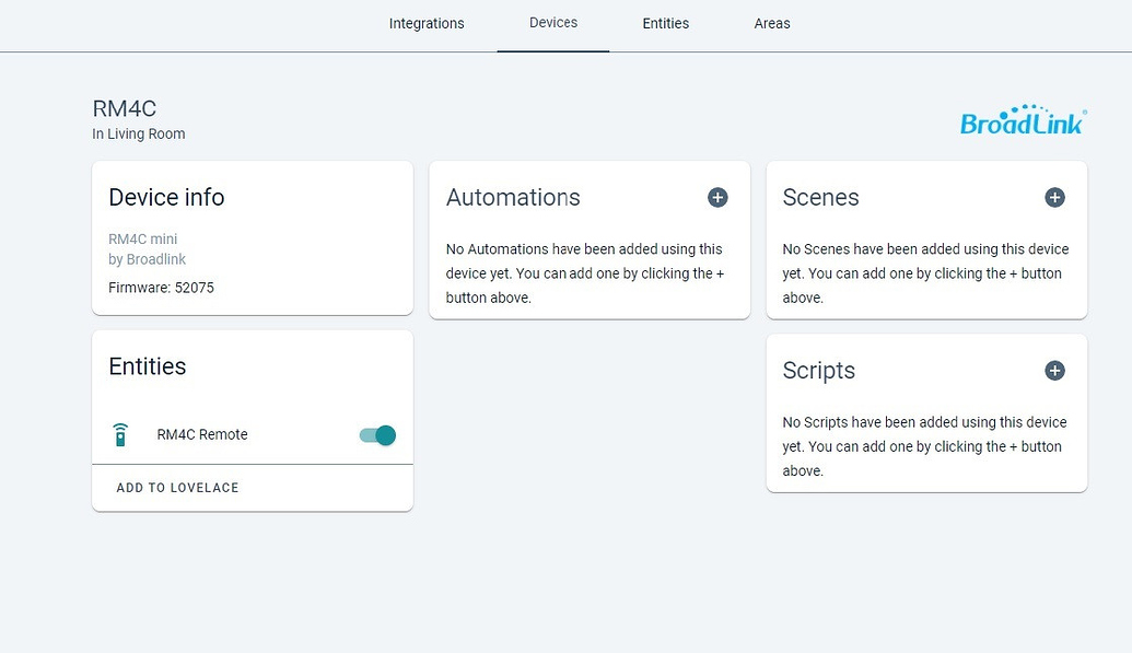 Broadlink RM4 Mini - Unable to find service remote.learn_command - Configuration - Home ...