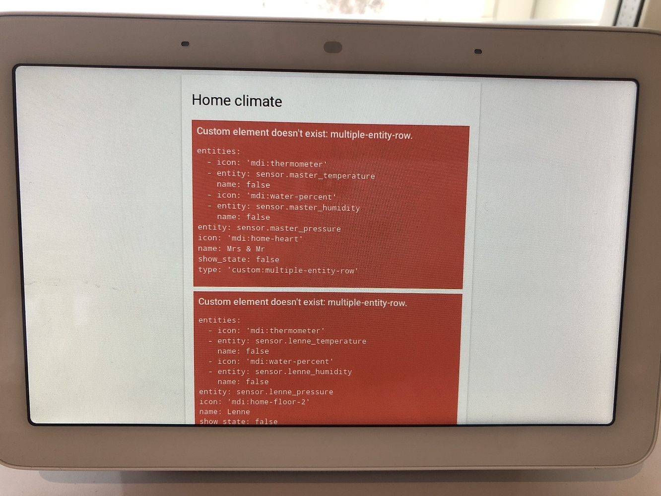 Home Assistant Cast with custom cards - Configuration - Home Assistant ...