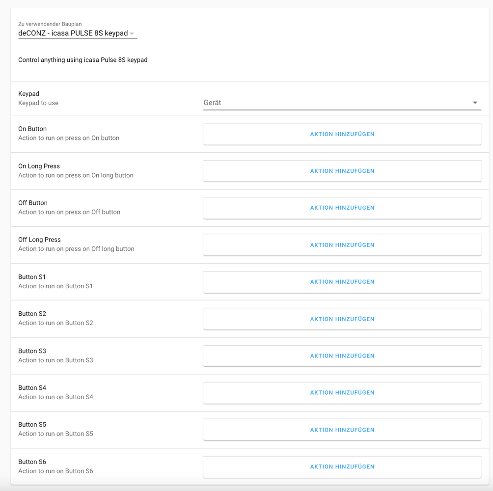 deCONZ - icasa Pulse S8 Keypad remote - Blueprints Exchange - Home ...