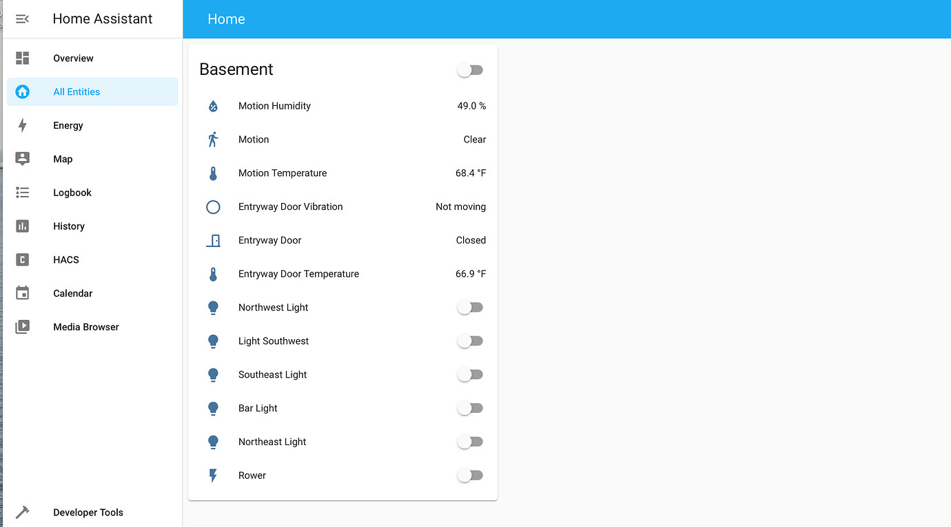 All Entities Only Shows 1 Area - Frontend - Home Assistant Community