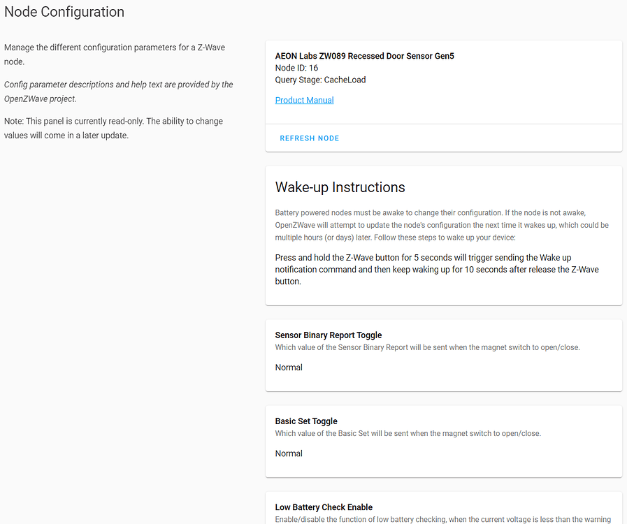 Z Wave Node Configuration Parameter Read Only List Of Value Z Wave Home Assistant Community