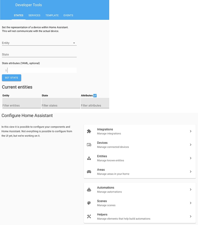 Bring visual alignment between developer and configuration menus ...