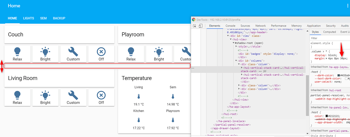 Vertical padding on columns in Lovelace - Dashboards & Frontend - Home ... Vertical padding on columns in Lovelace - Dashboards & Frontend - Home ...