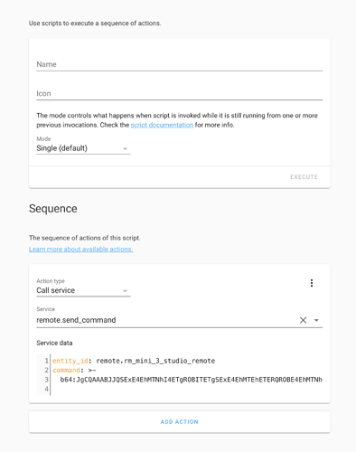 Unsuccessful sending IR signal via "Script" using Broadlink integration ...