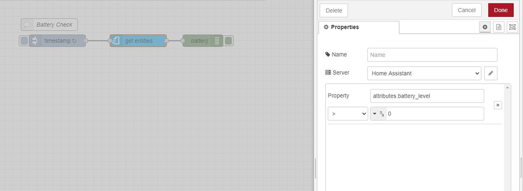 Check battery level - Node-RED - Home Assistant Community