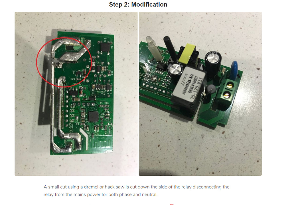 Modded Sonoff - Using the on board relay as switch for any circuit ...