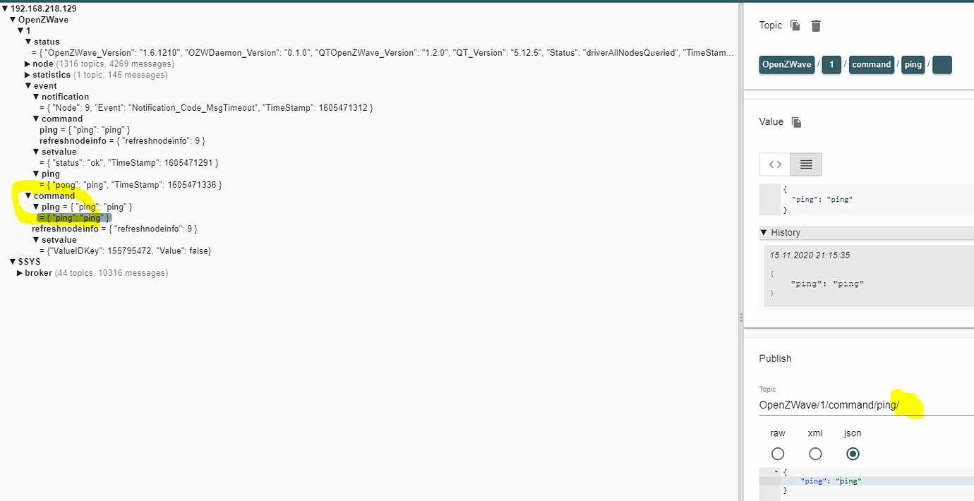 Solved: MQTT openz-wave command ping - Z-Wave - Home Assistant Community