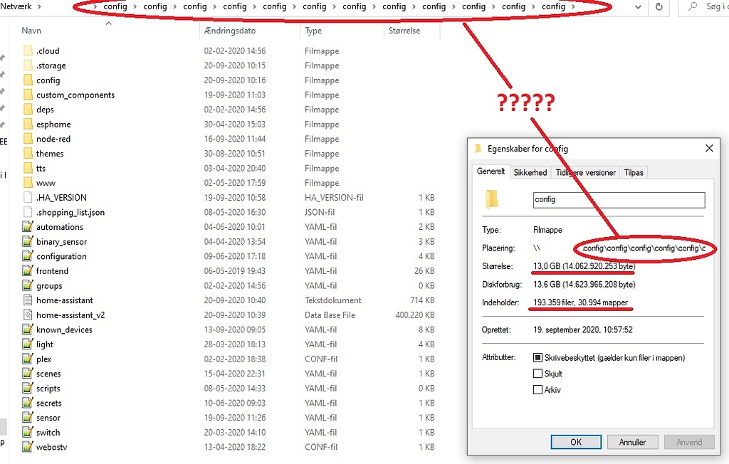 Config Folder Clones Itself 13gb And Growing Configuration Home Assistant Community