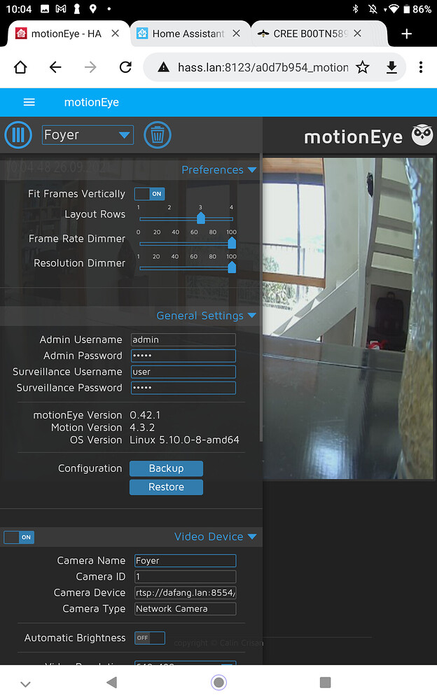 Home Assistant Community Add On Motioneye Home Assistant Os Home Assistant Community
