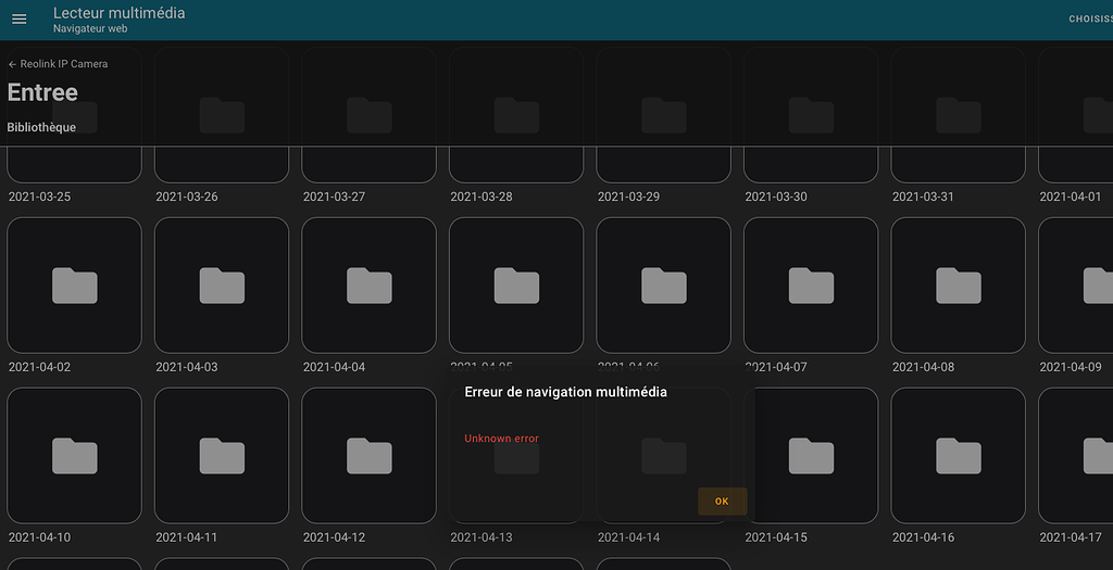 Unknow Error Multimedia Folder Third Party Integrations Home Assistant Community