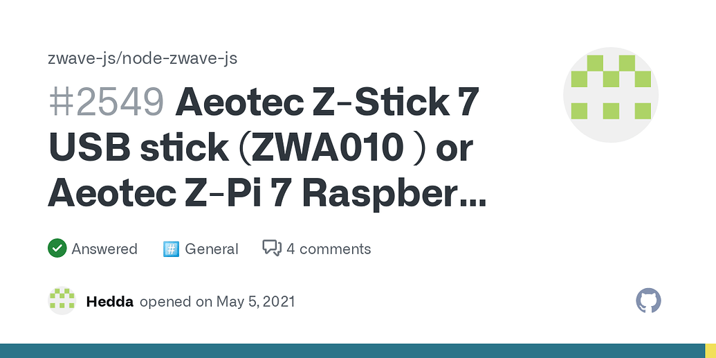 Z-Wave 700 USB Stick - Z-Wave - Home Assistant Community