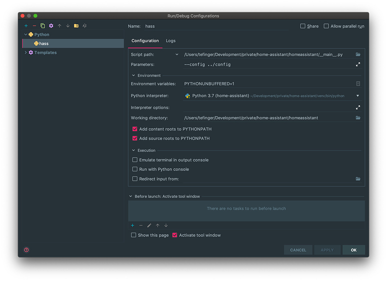 How to set up PyCharm for debugging? - Development - Home Assistant ...
