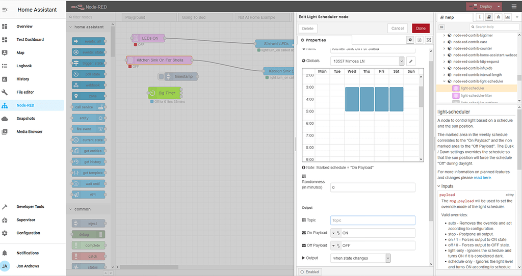 Light Scheduler Node Not Turning Light Off - Node-RED - Home Assistant ...