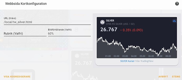 GUI Stock Market Values - how to add widgets - lovelace - Home ...