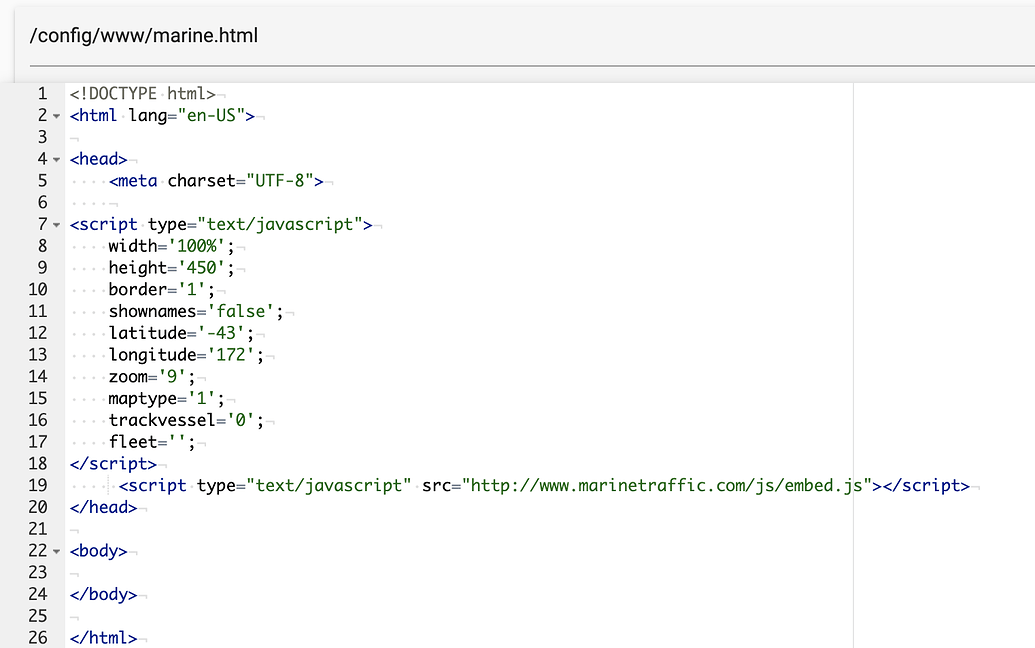 Marine traffic map as card - Frontend - Home Assistant Community