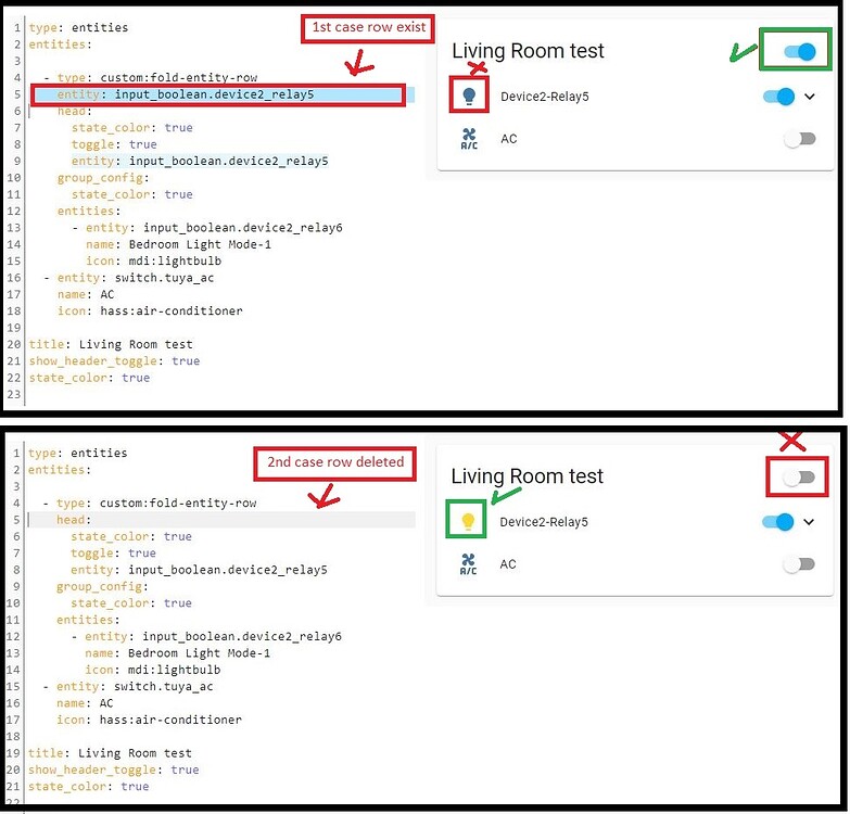 Help with Fold-entity-row to toggle header toggle + change state color - Frontend - Home ...